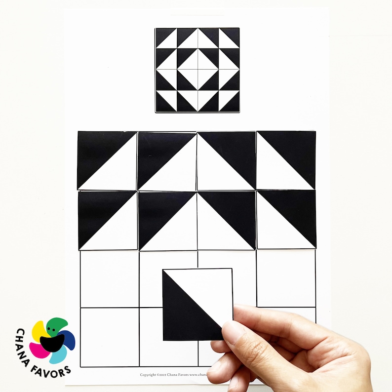 Geometry Puzzles printable Puzzle Games to Stimulate Brain - Etsy