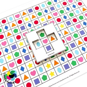 Shape Matching Game: Cross Pattern Cards (printable PDF) - Etsy