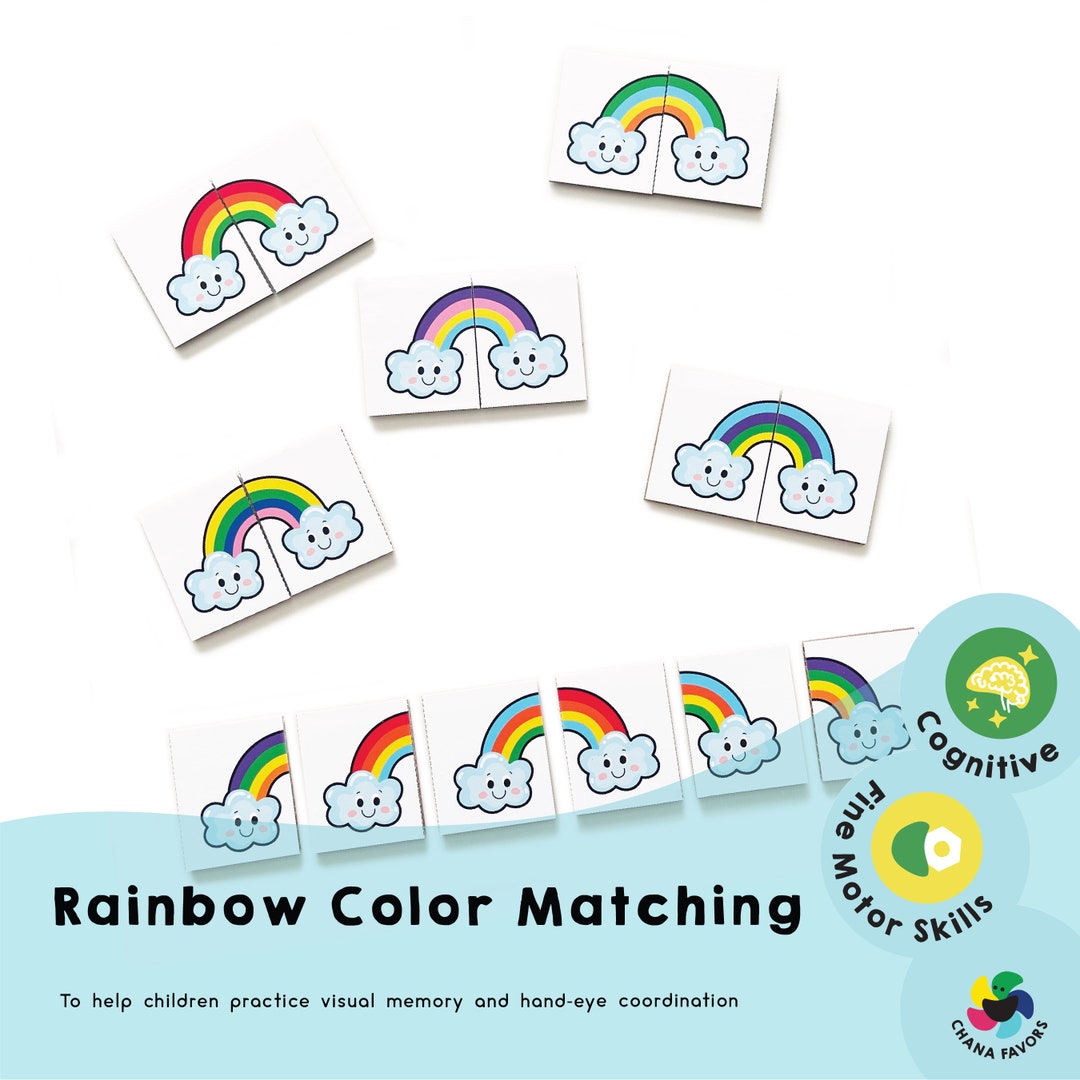 Rainbow Color Matching - Printable PDF - Download Only - Preschool ...