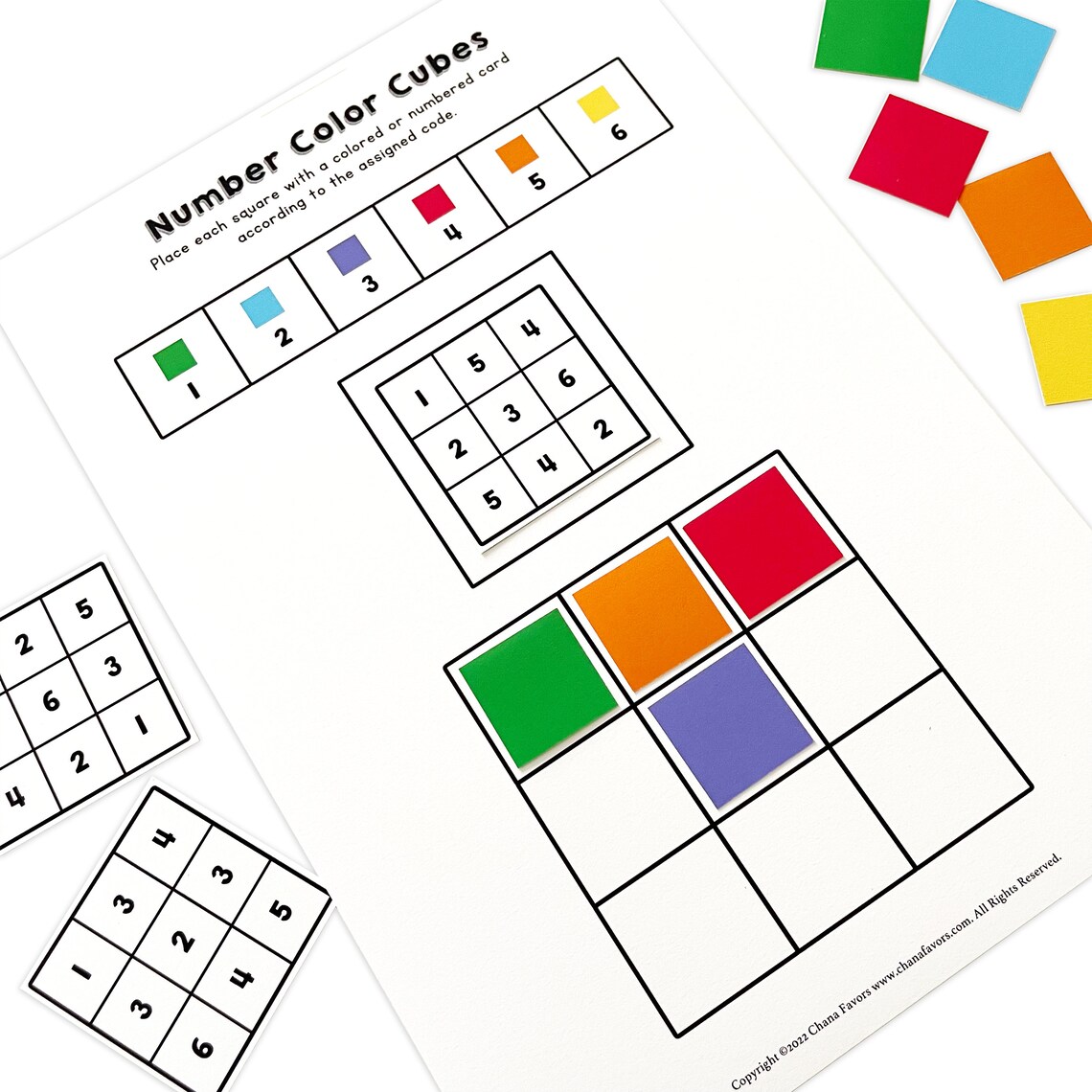 Number Color Cubes Printable Brain Teasers for All Ages. Think and ...
