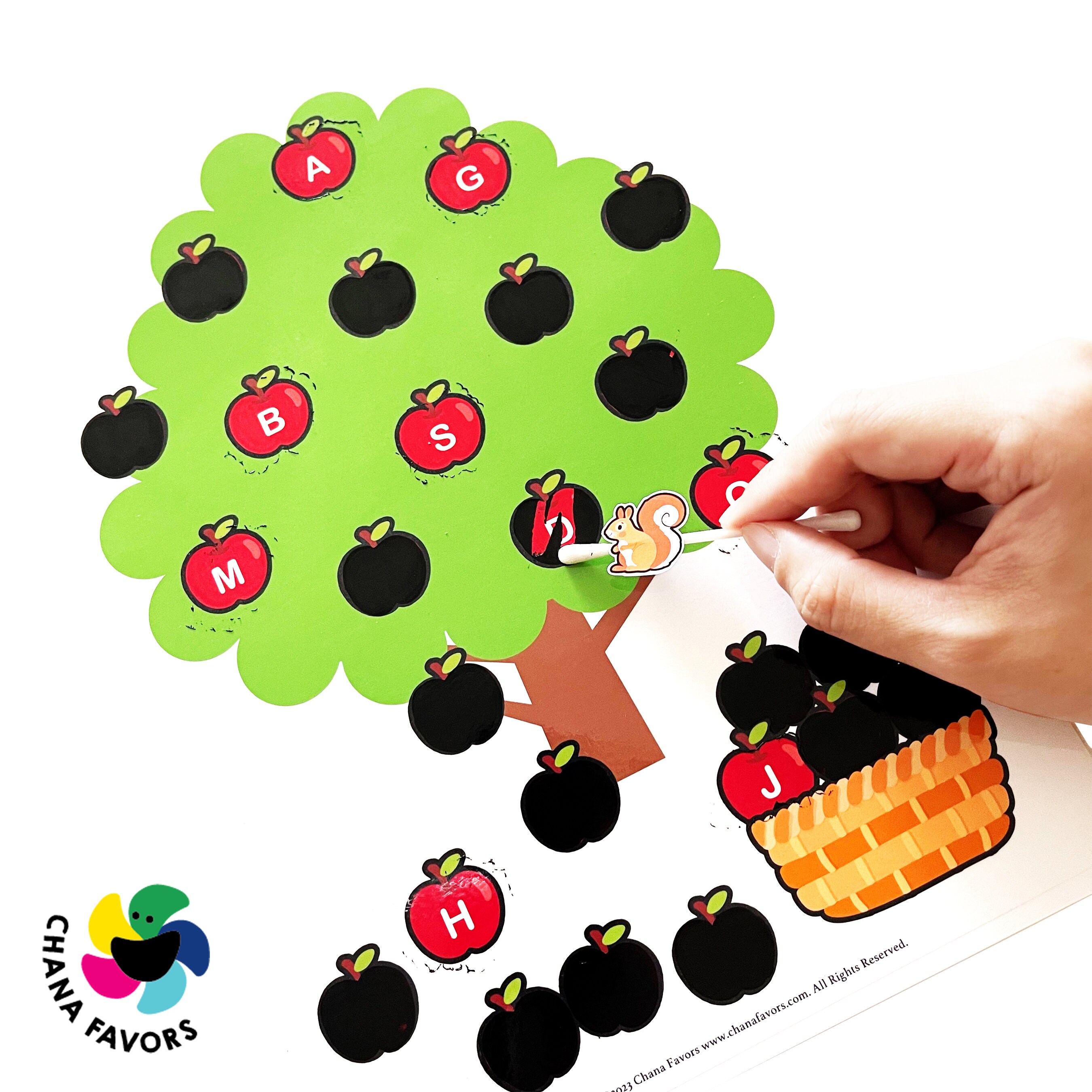 English Alphabet Apple Quest Printable Fun Educational Game for Kids to ...