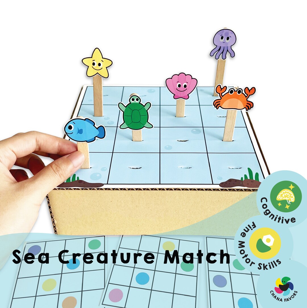 Sea Creature Match Printable: Enhance Cognitive Skills & Enjoy an ...