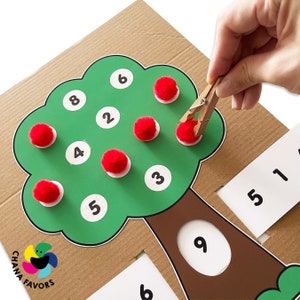 Tree Number Match: Early Math Printable (PDF) - Etsy