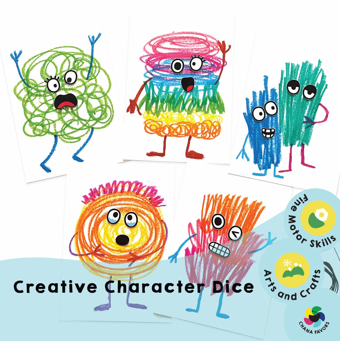 Creative Character Dice Printable Family Game Unleash Imagination and ...