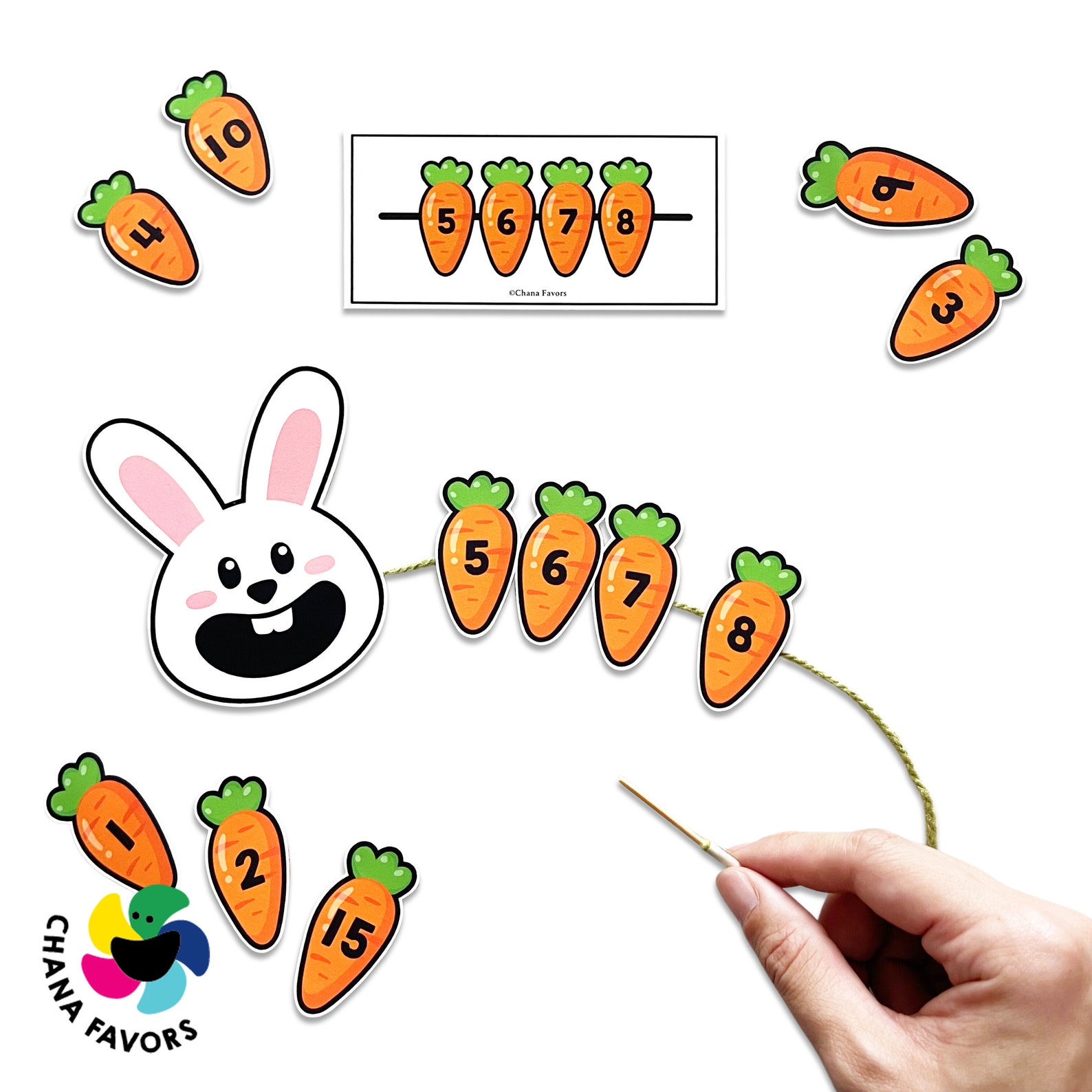 Carrot Counting Train Printable for Preschoolers learn Numbers 1-20 ...