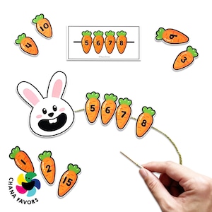 Carrot Counting Train Printable for Preschoolers learn Numbers 1-20 ...