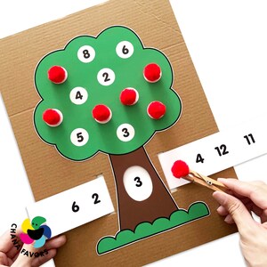 Tree Number Match: Early Math Printable (PDF) - Etsy