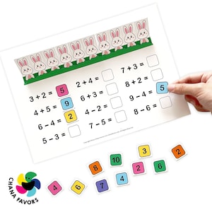 Rabbit Addition Subtraction Printable: Homeschool Math Activity (PDF ...