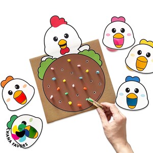 Feed the Chickens Game: Color Matching Fine Motor Skills (printable PDF ...