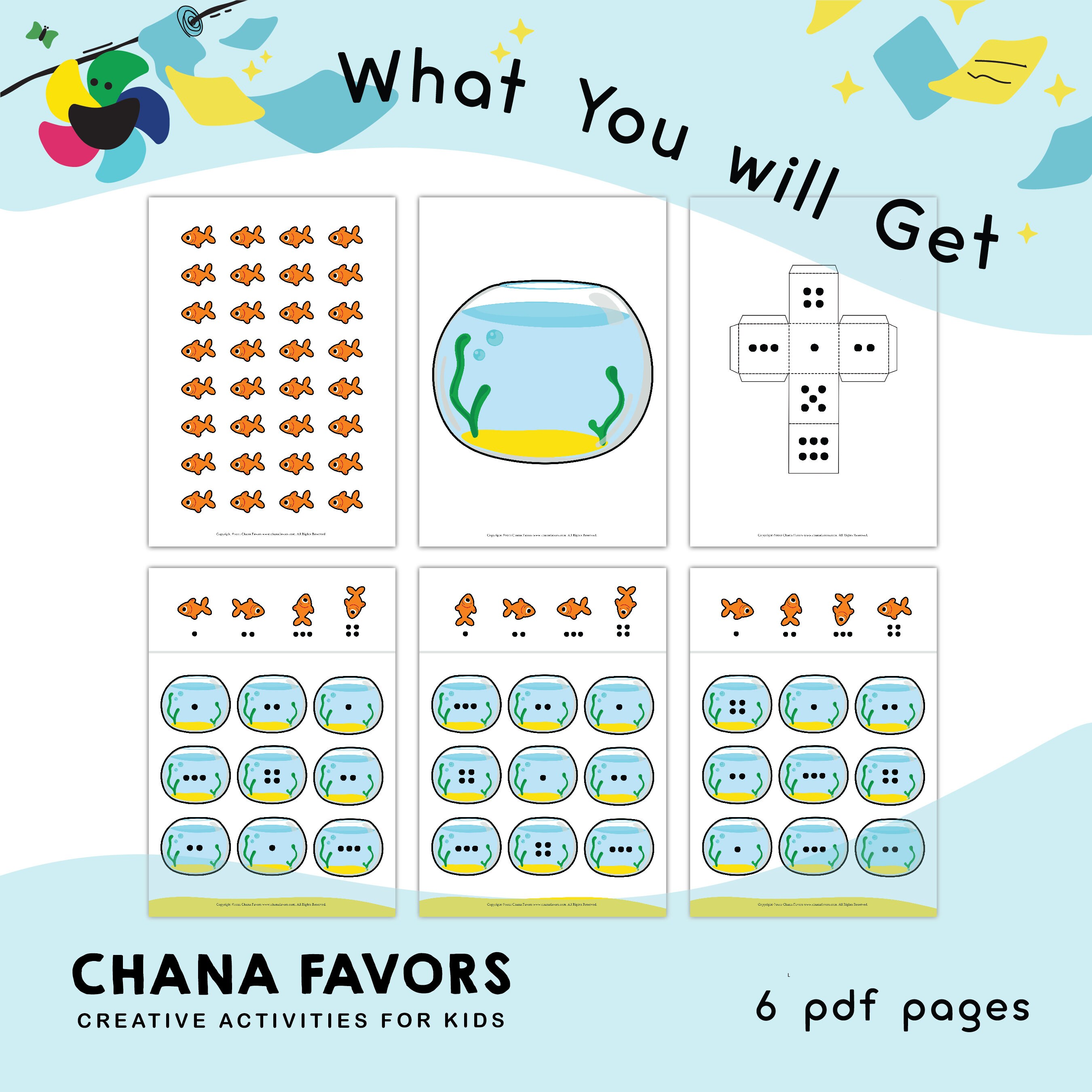 Fish Counting Game: Preschool Number Activity (printable PDF) - Etsy