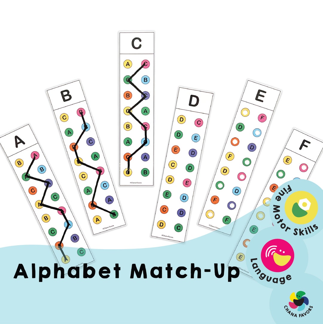 English Alphabet Match-up: UPPERCASE - Printable PDF - Download Only ...