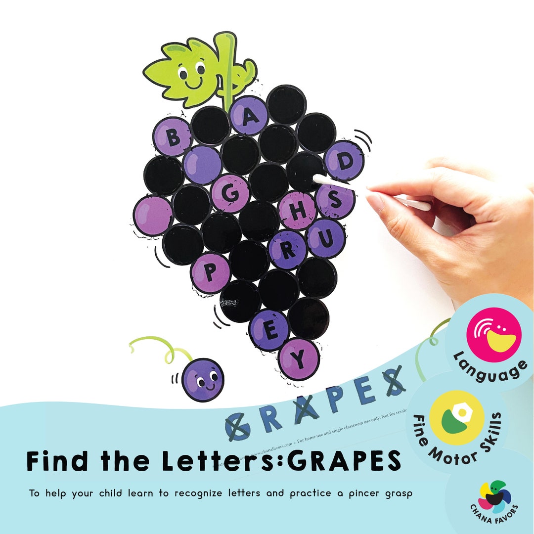 Find the Letters: GRAPES Printable preschool activities to help your ...