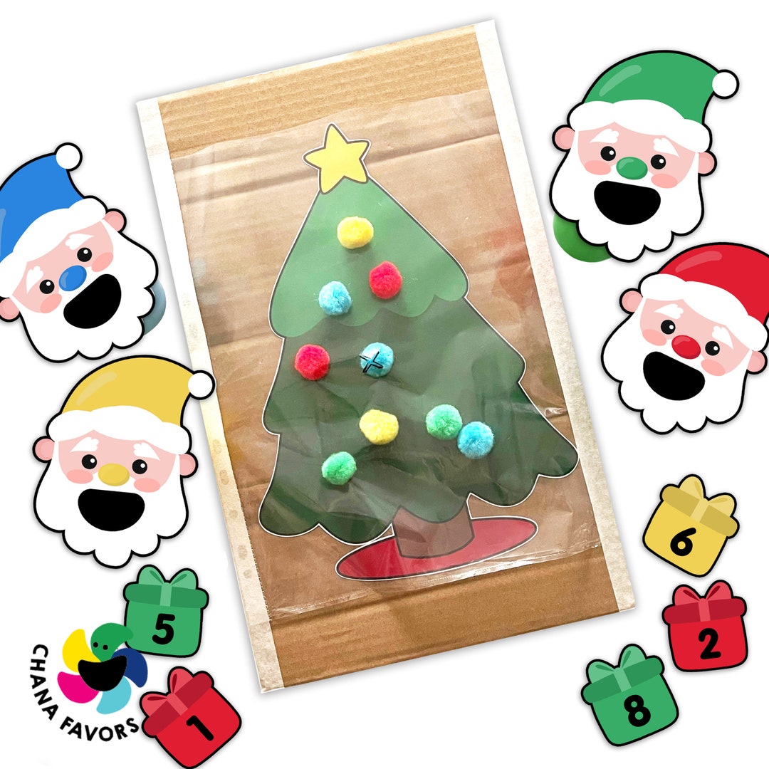 Colorful Gift Count Printable Colorful Gift Count Christmas Tree Game ...