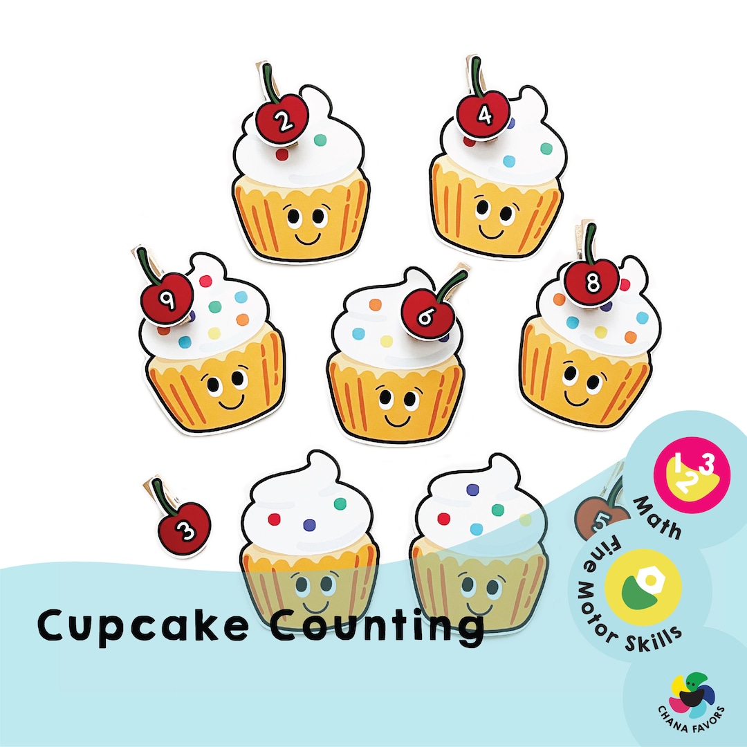 Cupcake Counting - Printable PDF - Download Only - Preschool Math ...