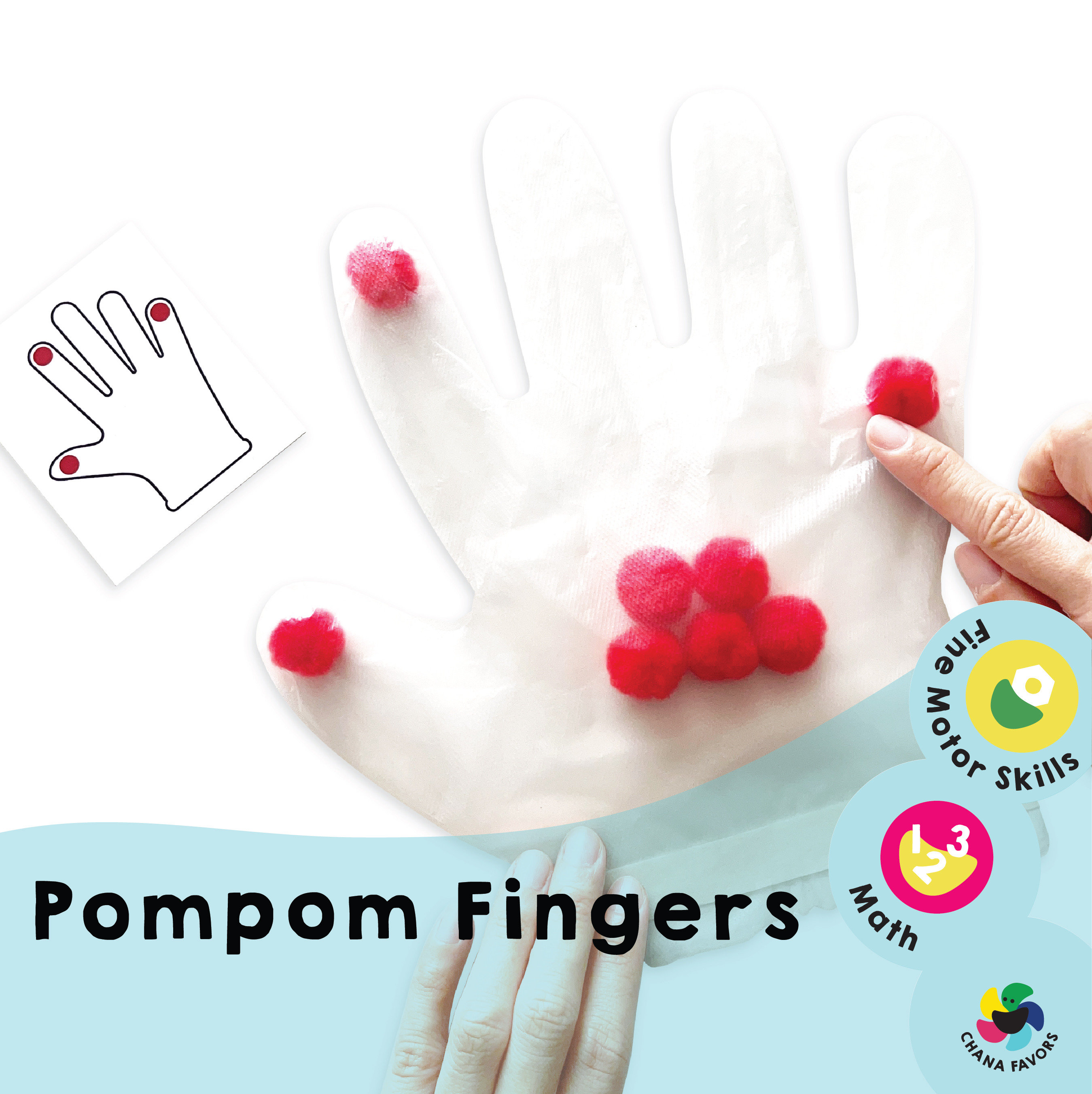 Pompom Fingers printable Brain Training Games That Trains the Player's ...