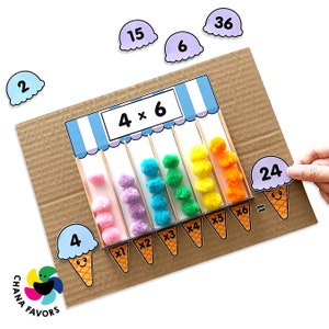 Ice Cream Sundae Math - Printable PDF - Download Only -multiplication ...