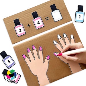Nail Polish Math Printable: Addition & Subtraction Game (PDF Download ...
