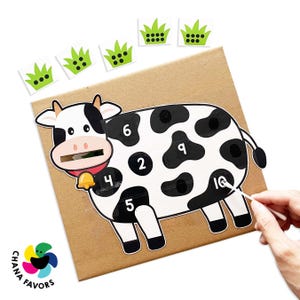 Feed the Cows Counting Game: Homeschool Math Activity (printable PDF ...