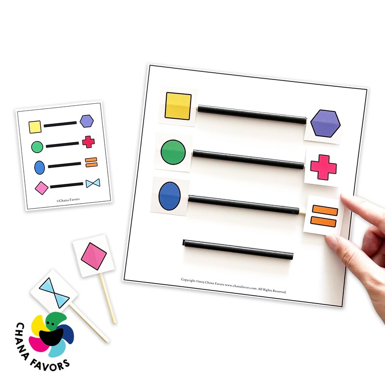 Shape Match Mania Printable Brain Game for All Ages to - Etsy