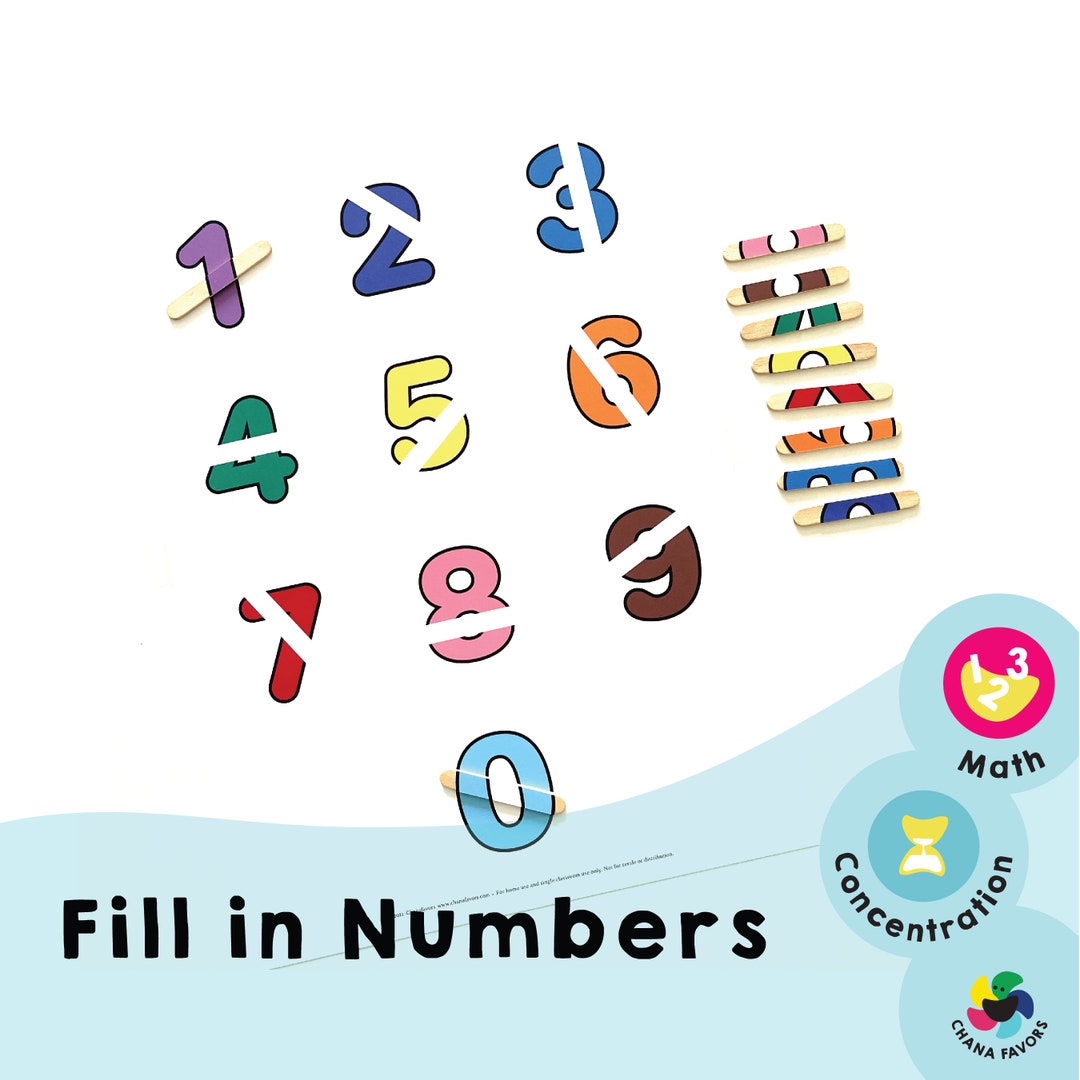 Fill in Numbers Printable: Homeschool Preschool Activity (PDF Download ...