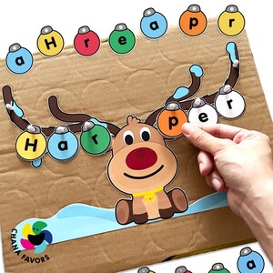 Reindeer English Alphabet Match - Printable PDF - Download Only ...