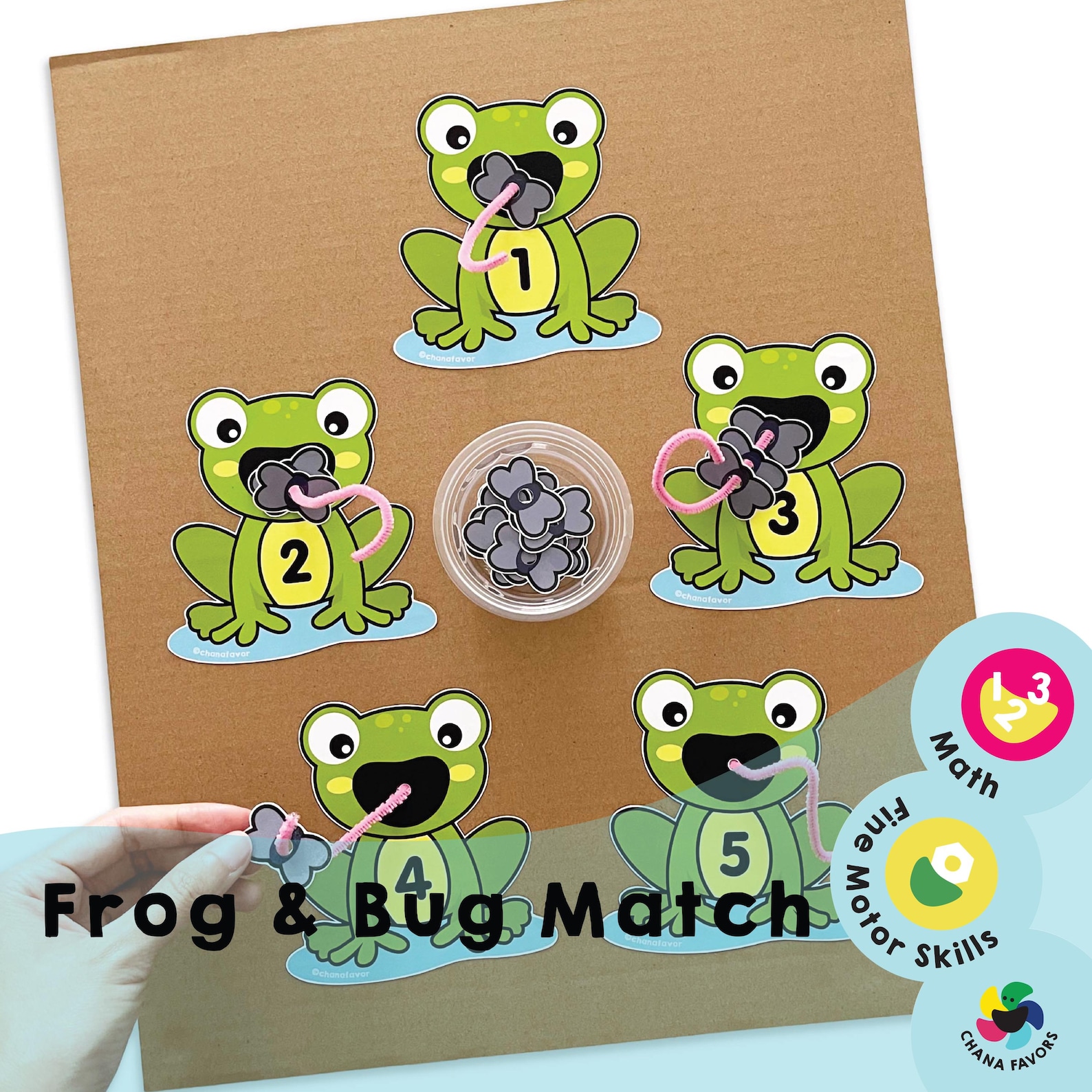 Frog and Bug Counting Game: Homeschool Math Activity (printable PDF) - Etsy