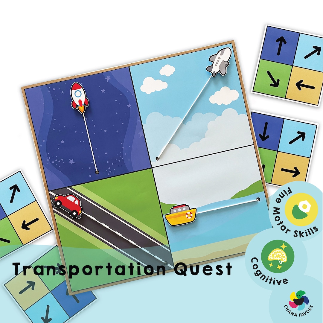 Transportation Quest: Printable Learning Game (PDF Download) - Etsy