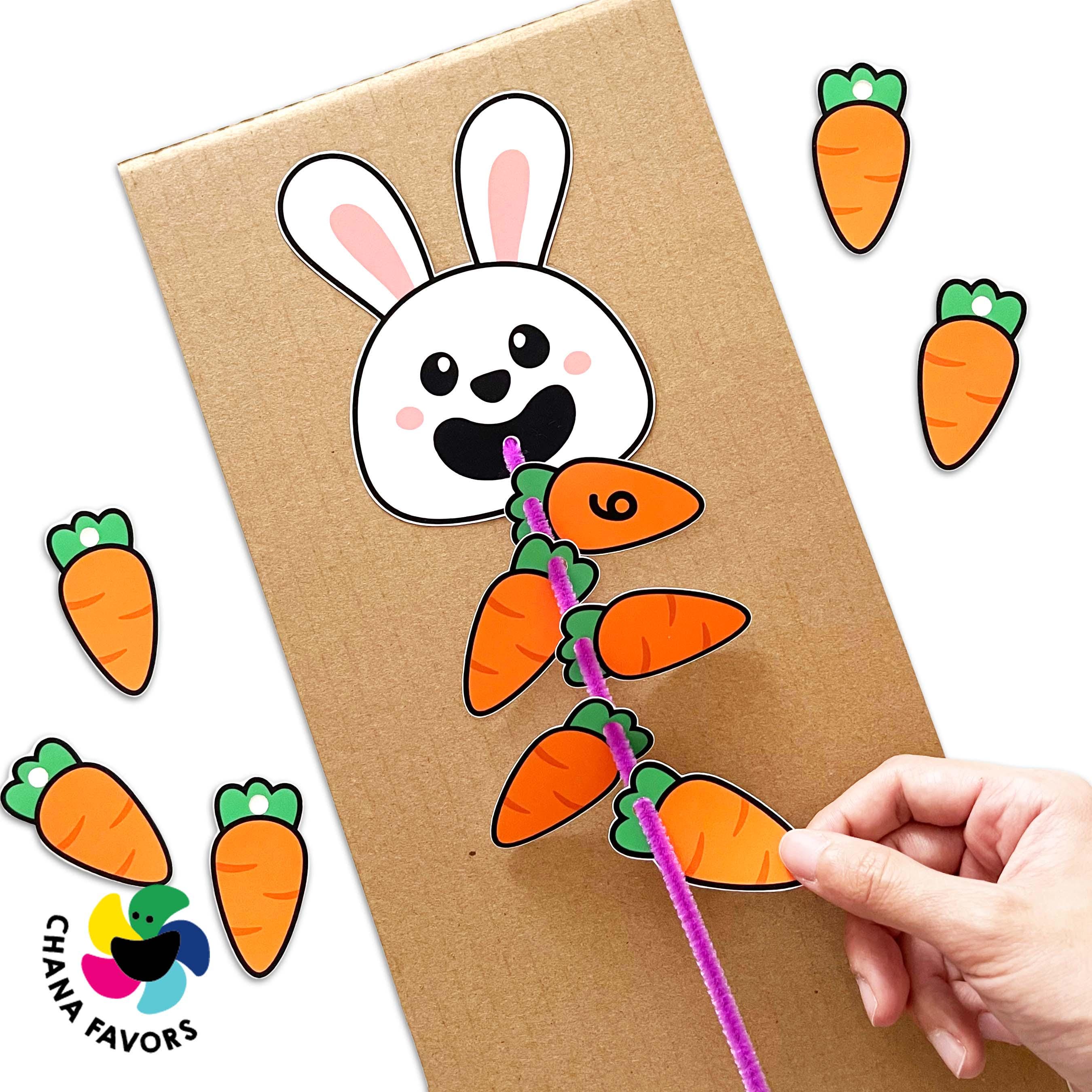 Rabbit Number Game: Math Activity for Kids (printable PDF) - Etsy