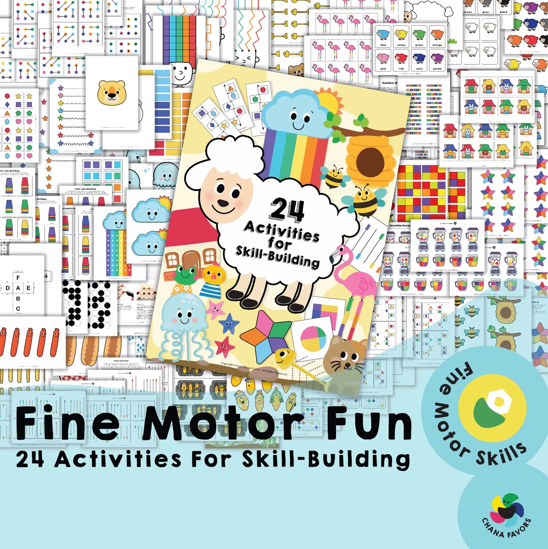 Fine Motor Fun: 24 Printable Activities Bundle Develop - Etsy
