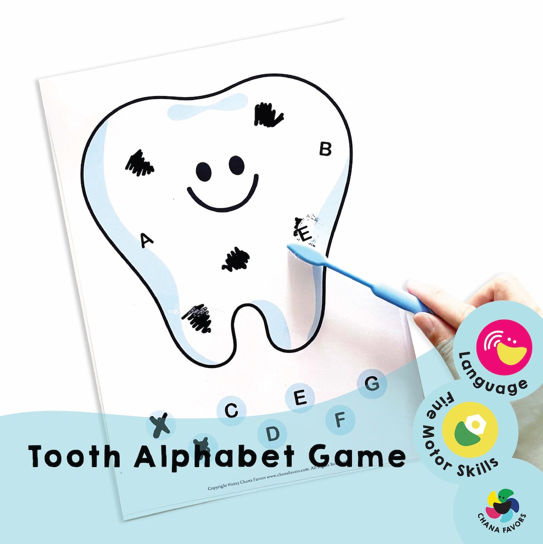 Tooth English Alphabet Game - Printable PDF - Download Only - Preschool ...