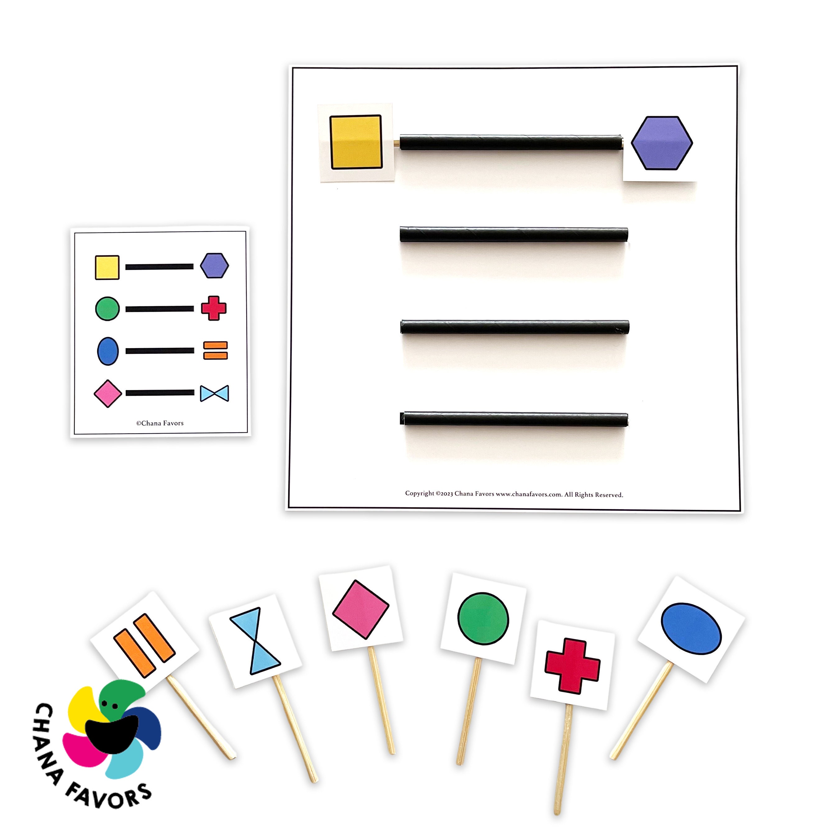 Shape Match Mania Printable Brain Game for All Ages to Stimulate the ...