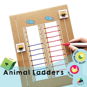 Animal Ladders - Printable PDF - Download Only - Homeschool Pre-writing ...