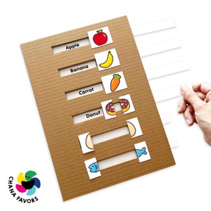 English Alphabet Food Matching Game: Learn Abcs (printable PDF) - Etsy