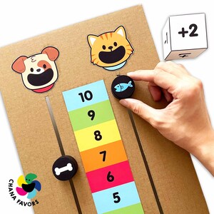 Animal Feast Fun Printable Engage Kids in Exciting Number and Dice Play ...