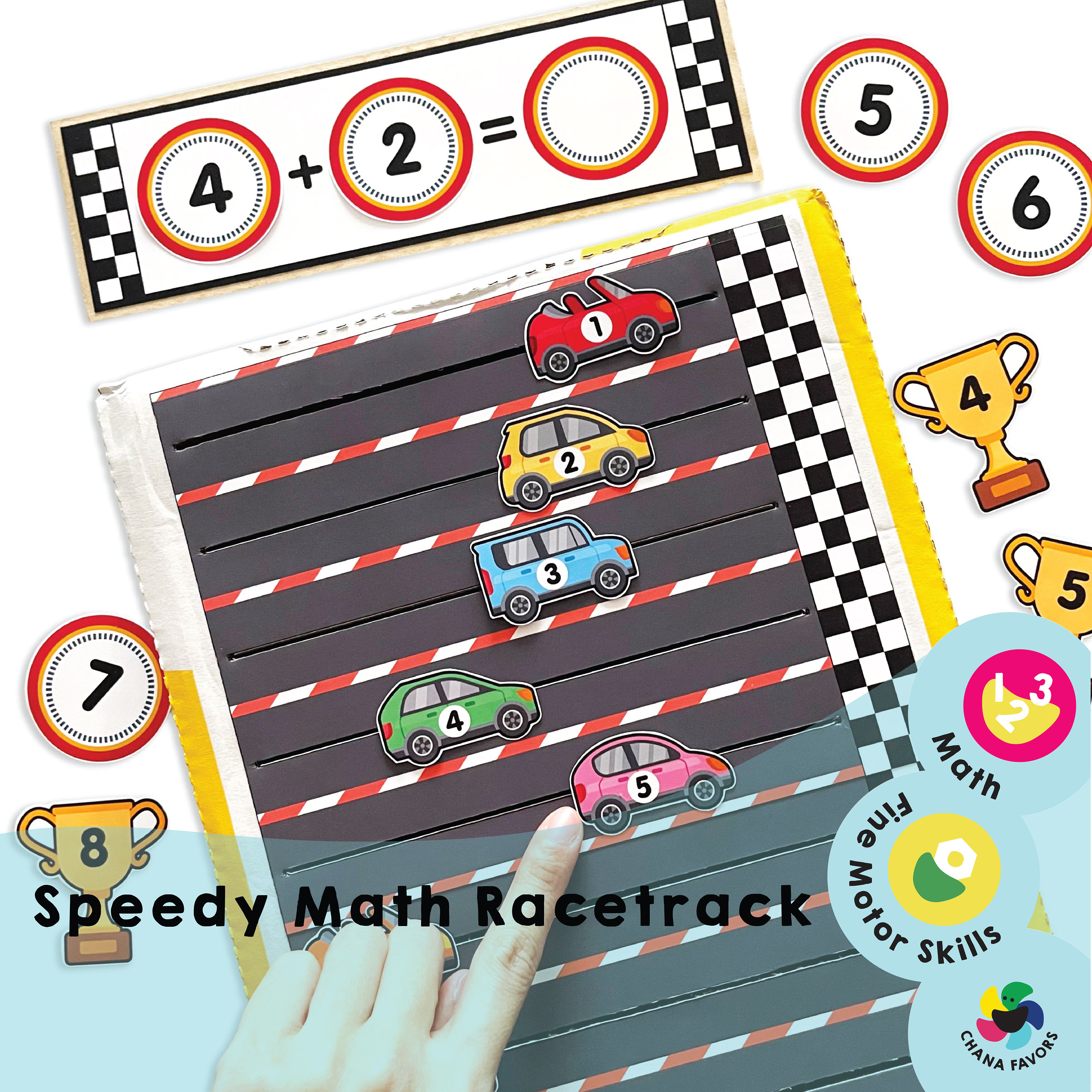 Speedy Math Racetrack Printable Fun for Kids Learning Numbers and ...