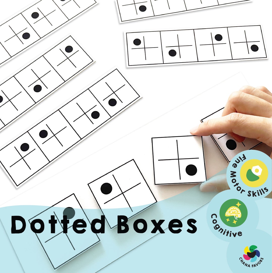 Dot Boxes Brain Training Game: Printable PDF for Kids - Etsy