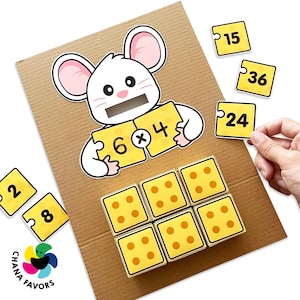 Mouse Multiplication Game: Early Math Skills Printable (PDF) - Etsy