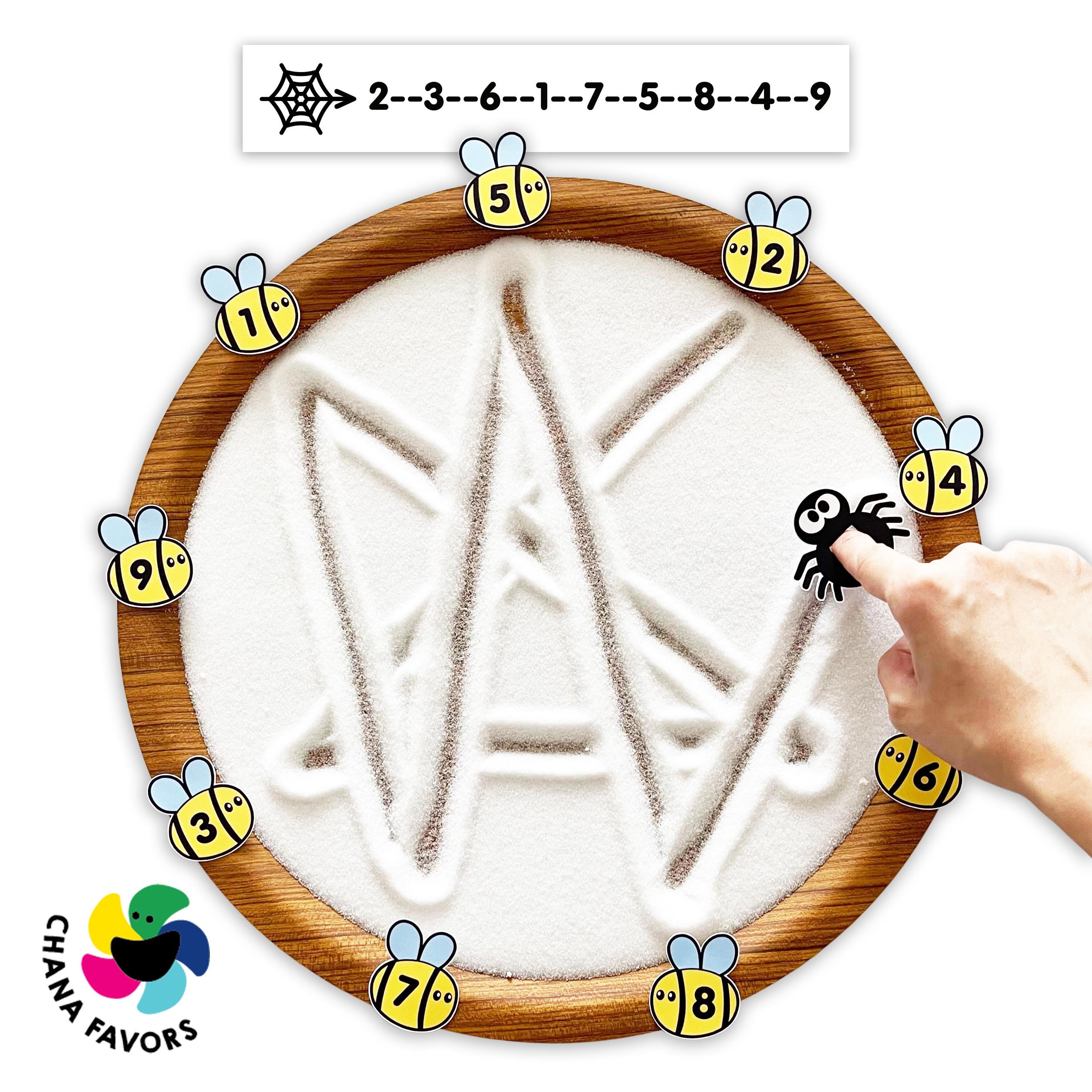 Numbered Bee and Spider Printable Educational Sensory Game for Kids ...