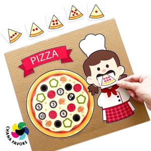 Pizza Counting Printable: Pre-math Activity for Kids (PDF Download) - Etsy