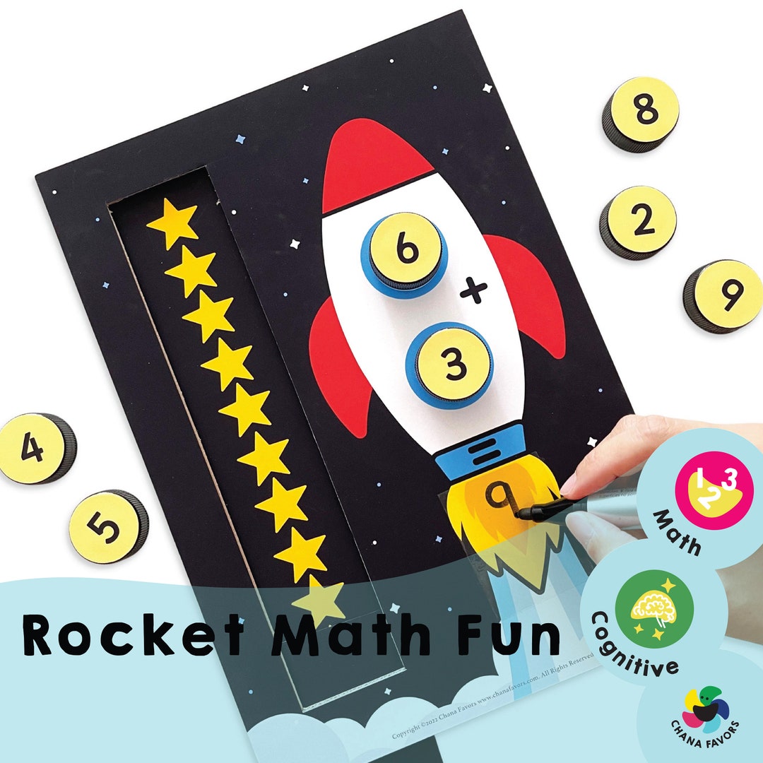 Rocket Math Game: Printable Add/subtract Activity (PDF Download) - Etsy