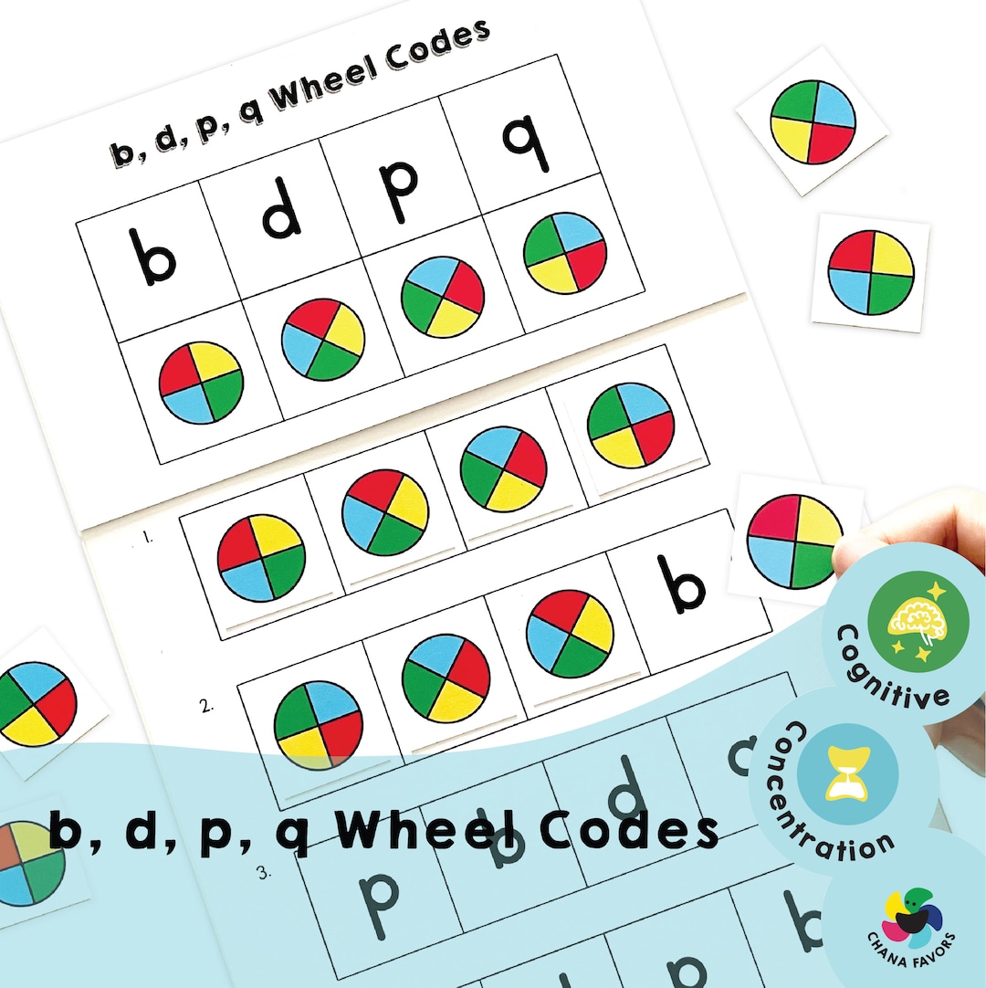 B, D, P, and Q Wheel Codes Printable Brain Games to Help Players ...