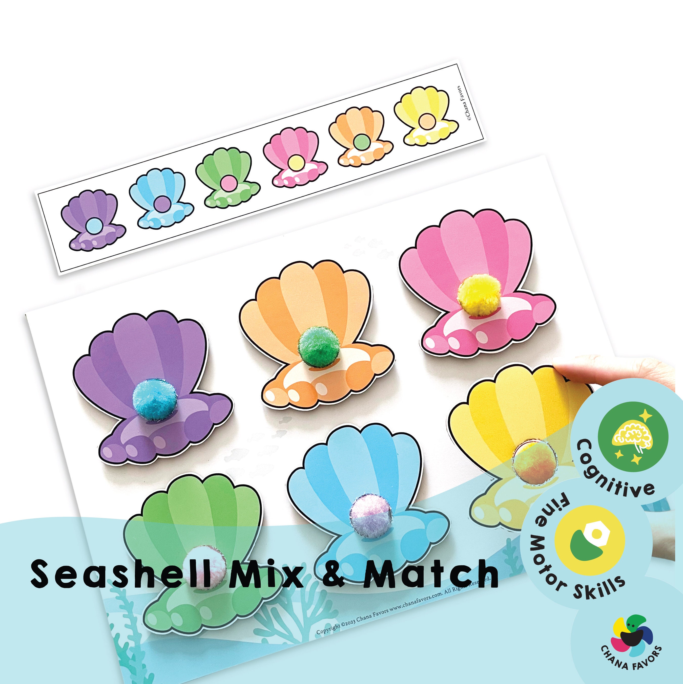 Seashell Mix and Match Printable Engaging Activity for Imaginative Mix ...