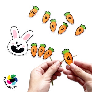 Carrot Counting Train Printable for Preschoolers learn Numbers 1-20 ...