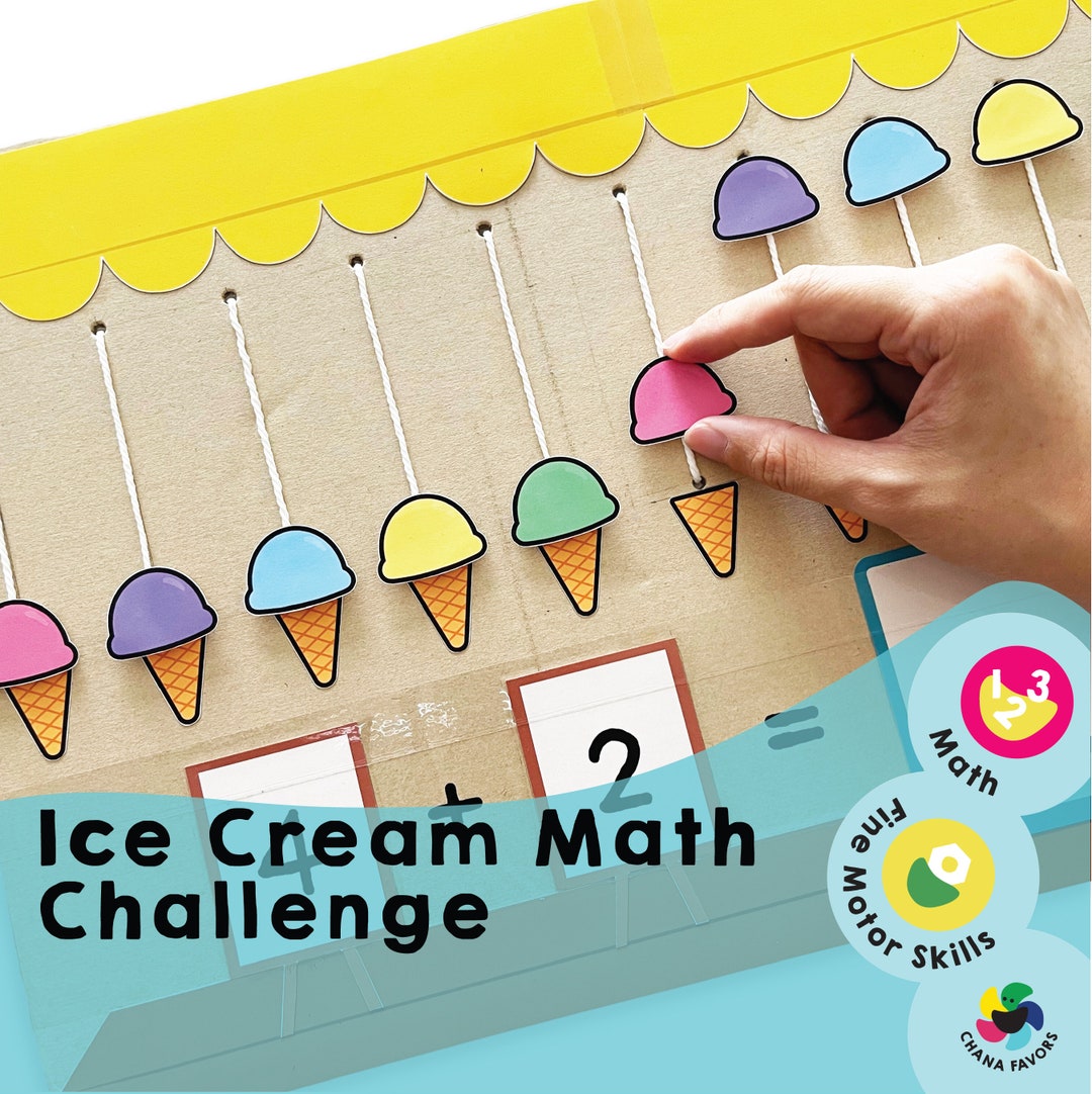 Ice Cream Math Challenge - Printable PDF - Download Only - Game for ...