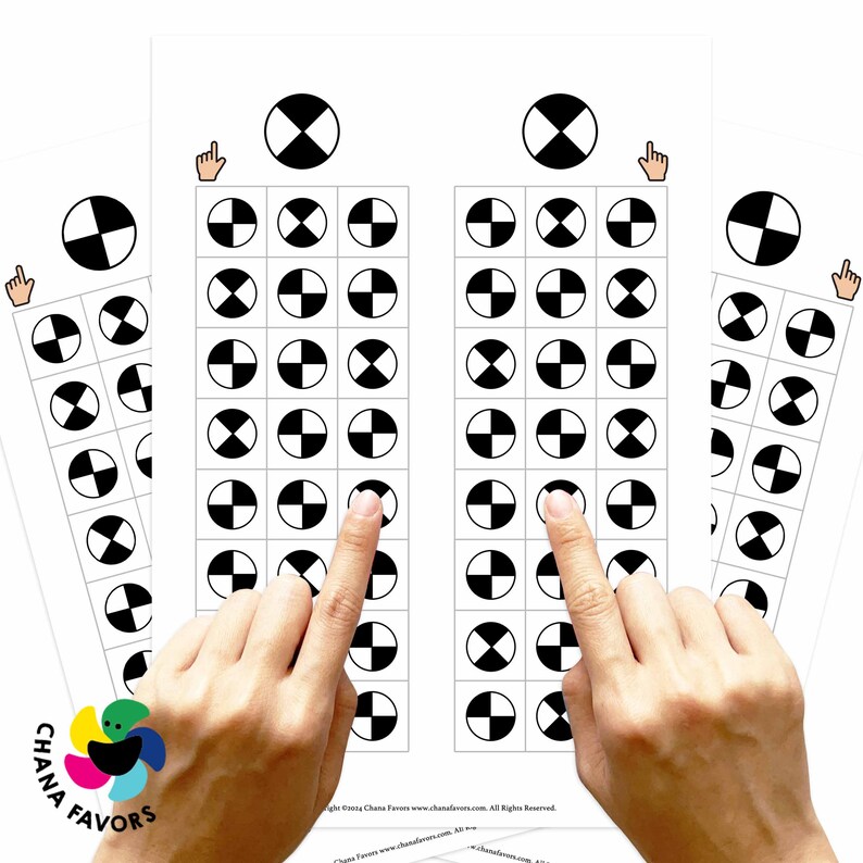 Forefinger Gym: Quartered Wheels - Finger Fitness Game (printable PDF ...