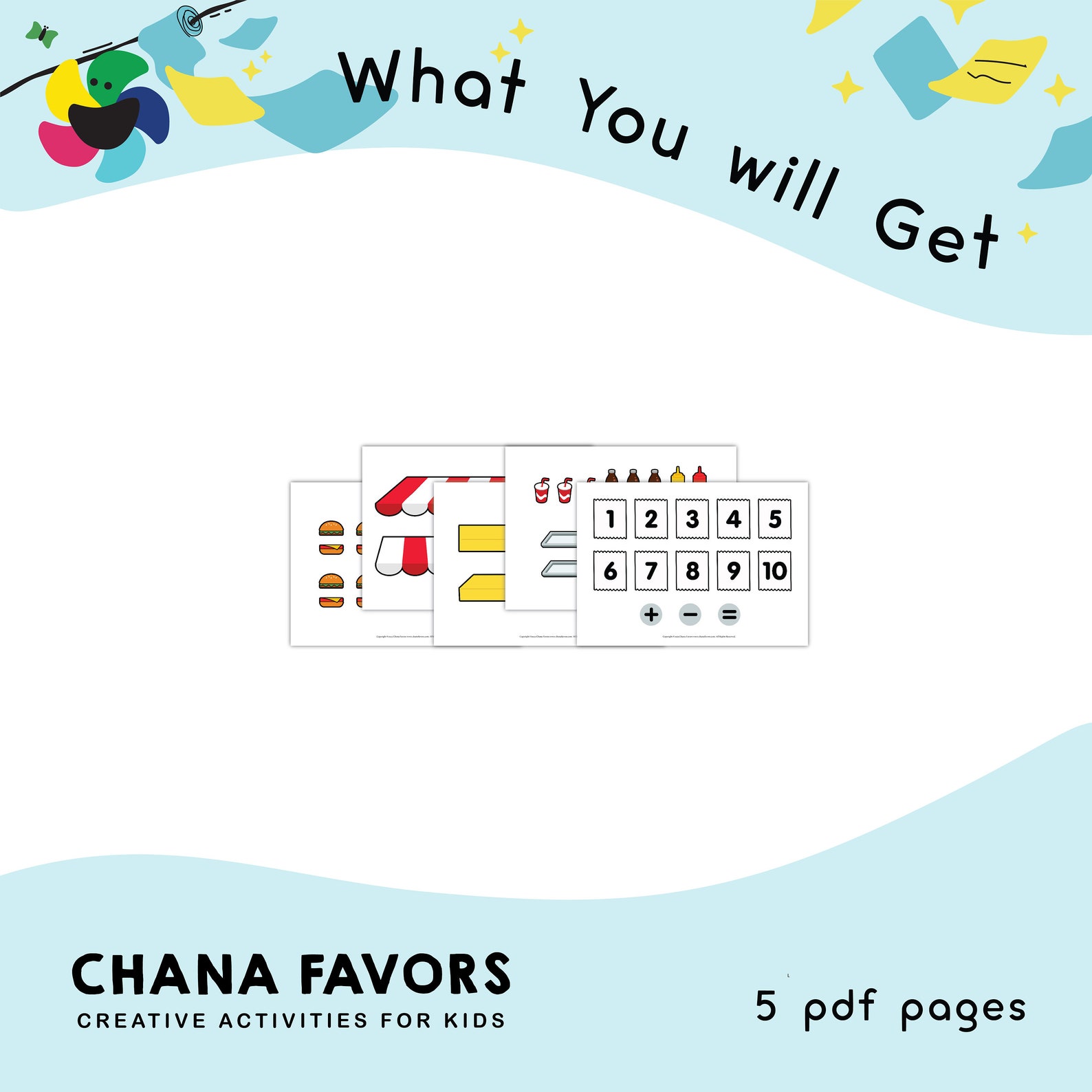 Hamburger Math Challenge: Fine Motor Skills Game (printable PDF) - Etsy
