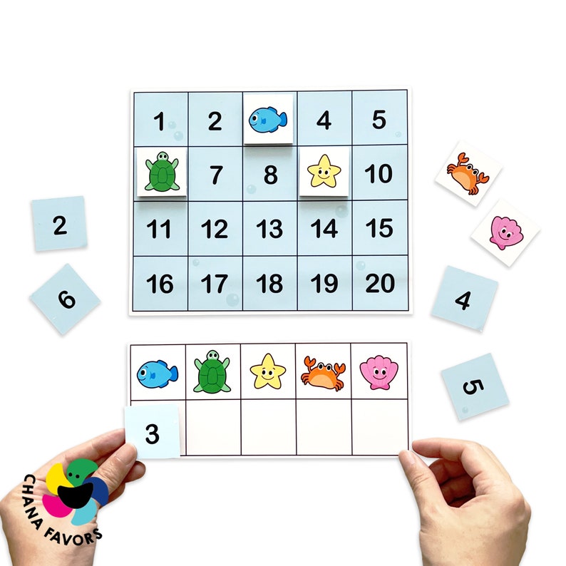 Seaside Number Puzzle Engaging Printable for Kids, Boost Number ...