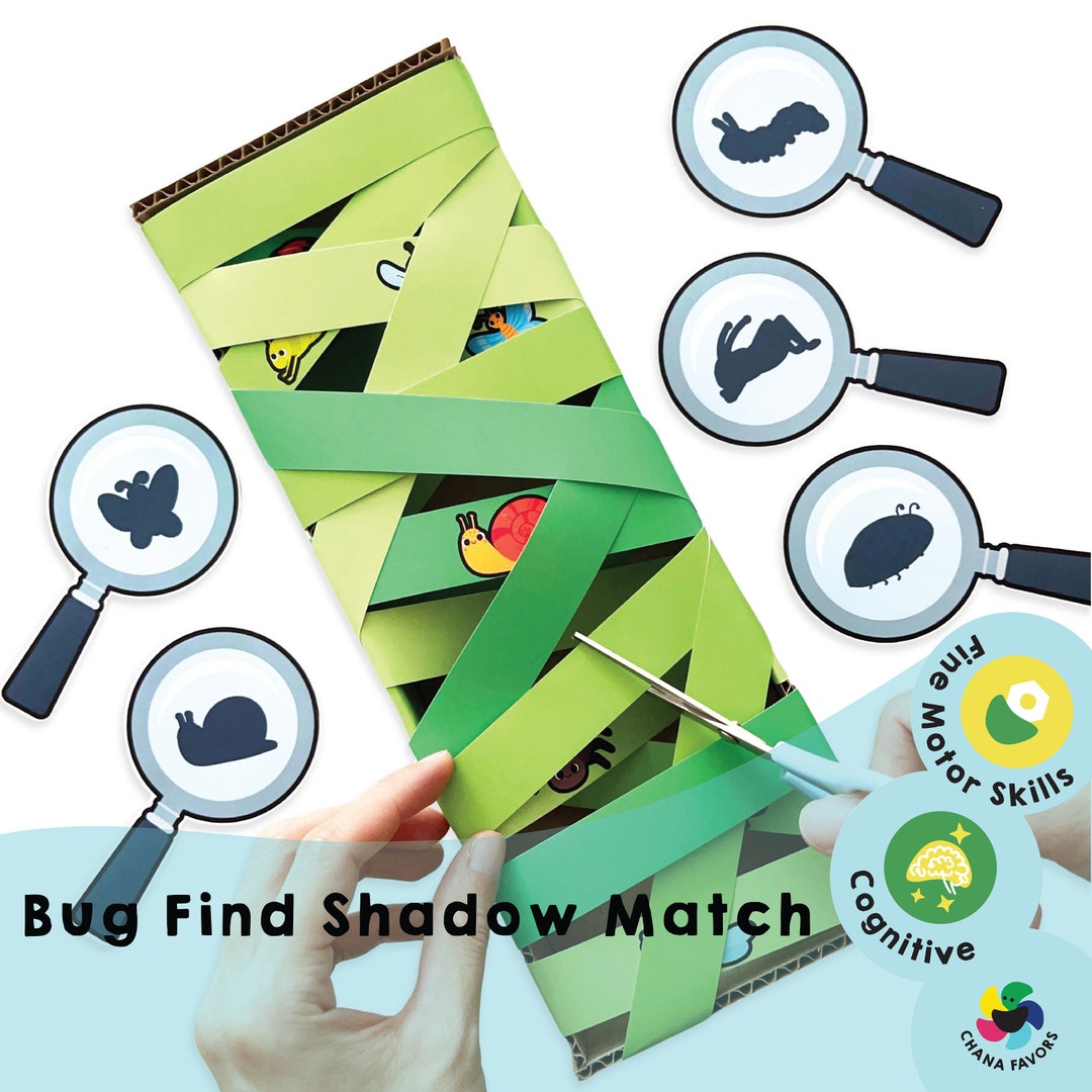 Bug Find Shadow Match - Printable PDF - Download Only - Fun Game for ...