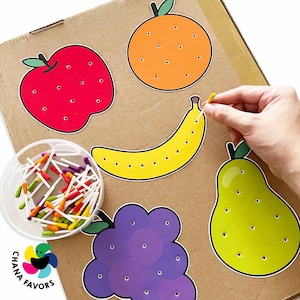 Fruit Fine Motor Skills Game: Color Recognition Printable (PDF) - Etsy