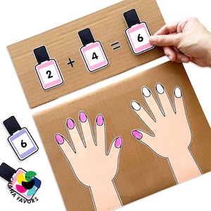 Nail Polish Math Printable: Addition & Subtraction Game (PDF Download ...
